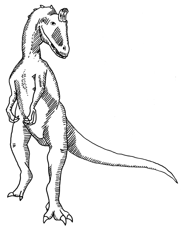 Cryolophosaurus Coloring Page Coloring Pages